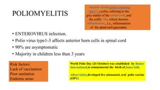 Poliomyelitis | PPTX