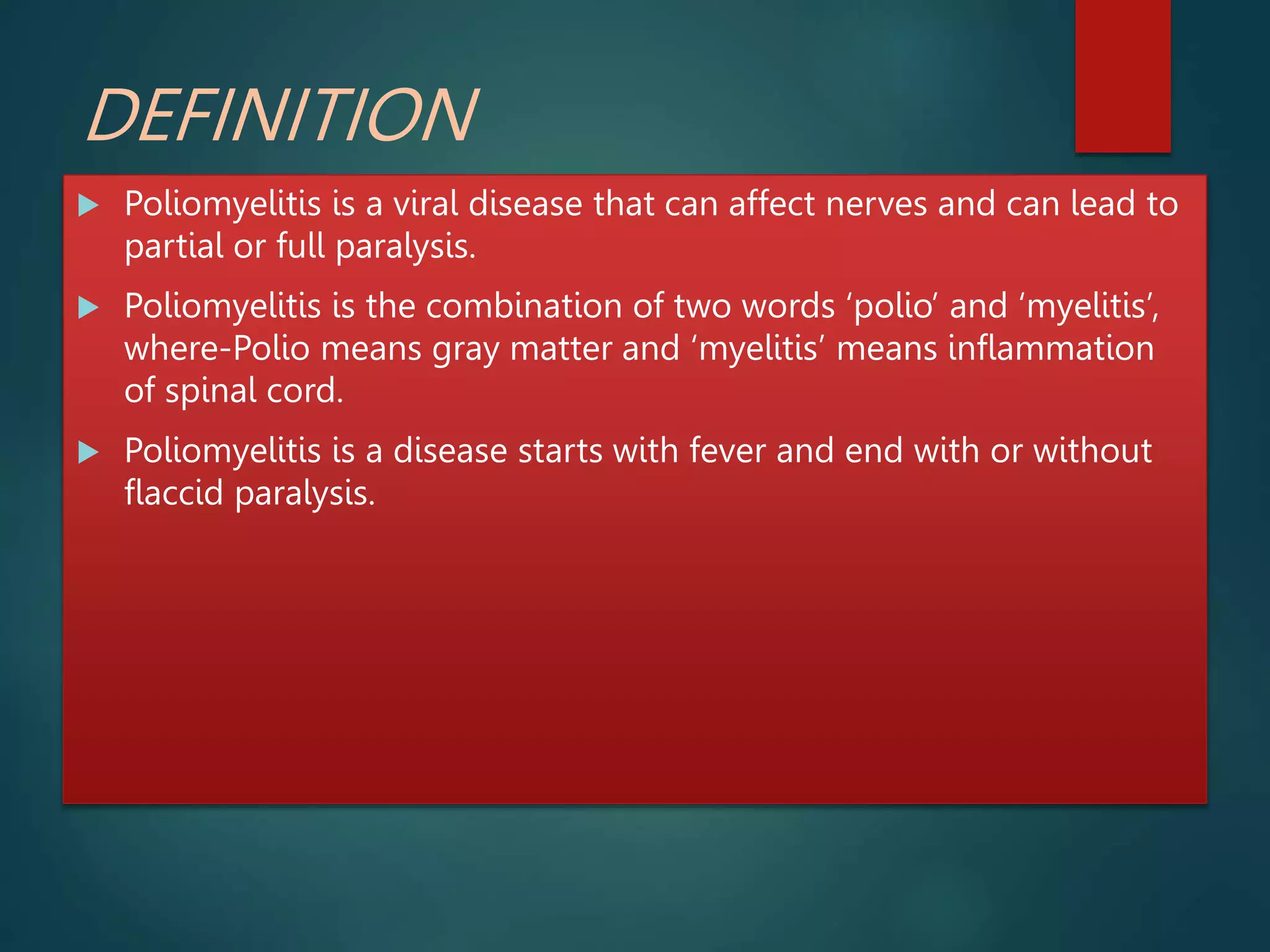 poliomyelitis.pptx | Free Download