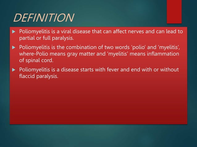 poliomyelitis.pptx | Free Download