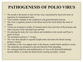 Poliomyelitis ppt ( detailed explanation of poilo virus) | PPTX