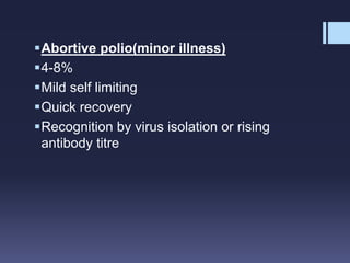 Poliomyelitis | PPTX