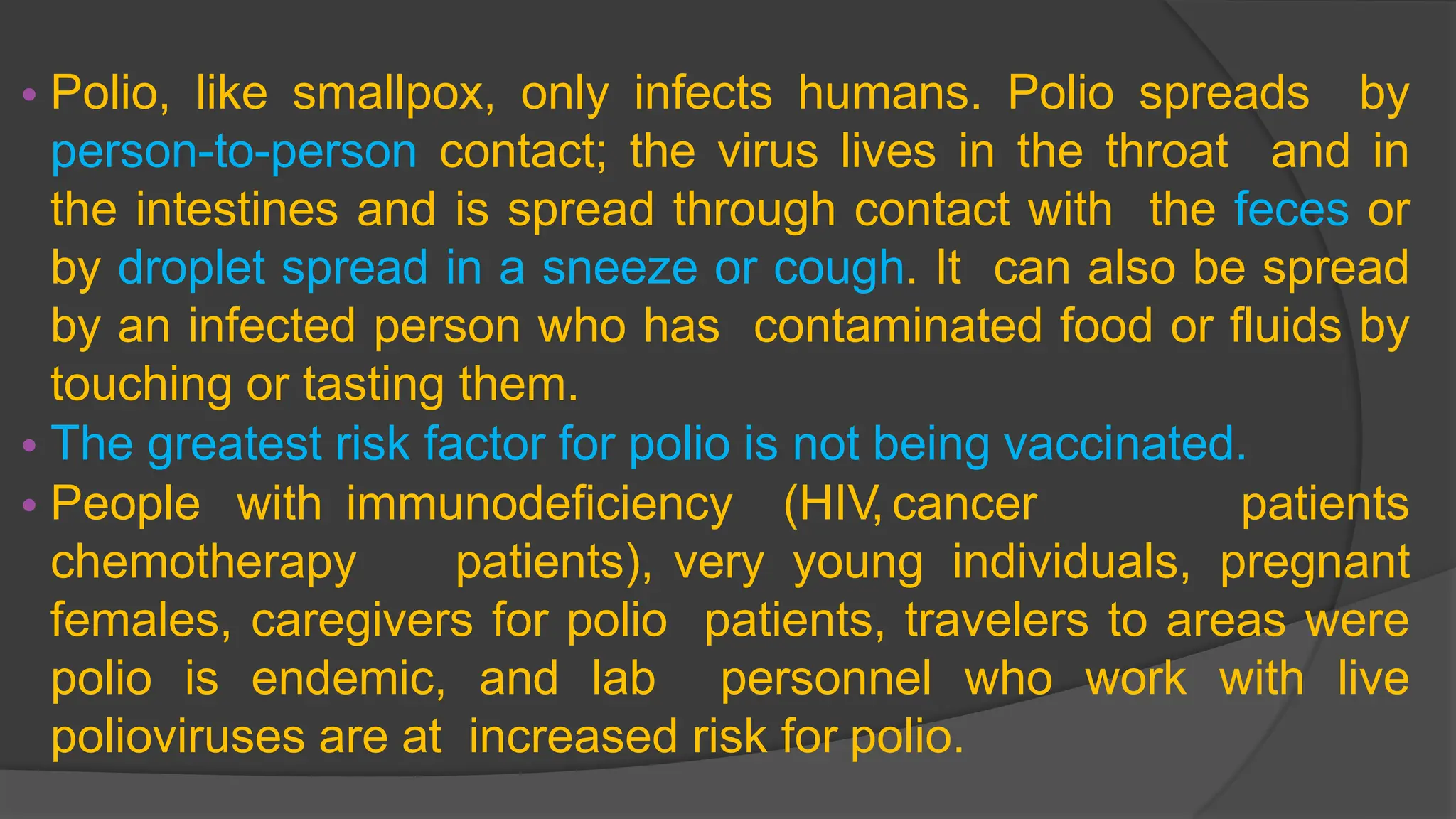 poliomyelitis for community health nursing | PPTX