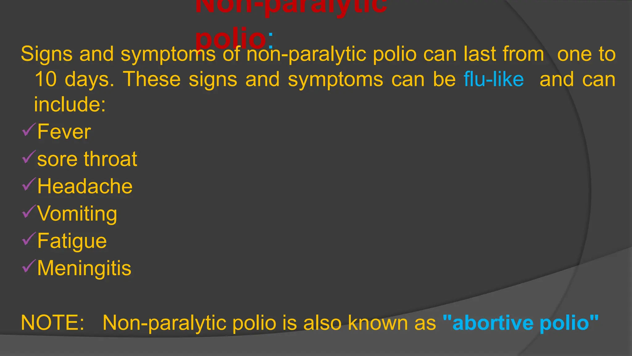 poliomyelitis for community health nursing | PPTX