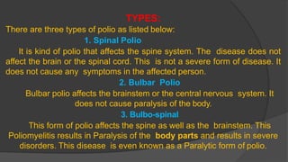 poliomyelitis for community health nursing | PPTX