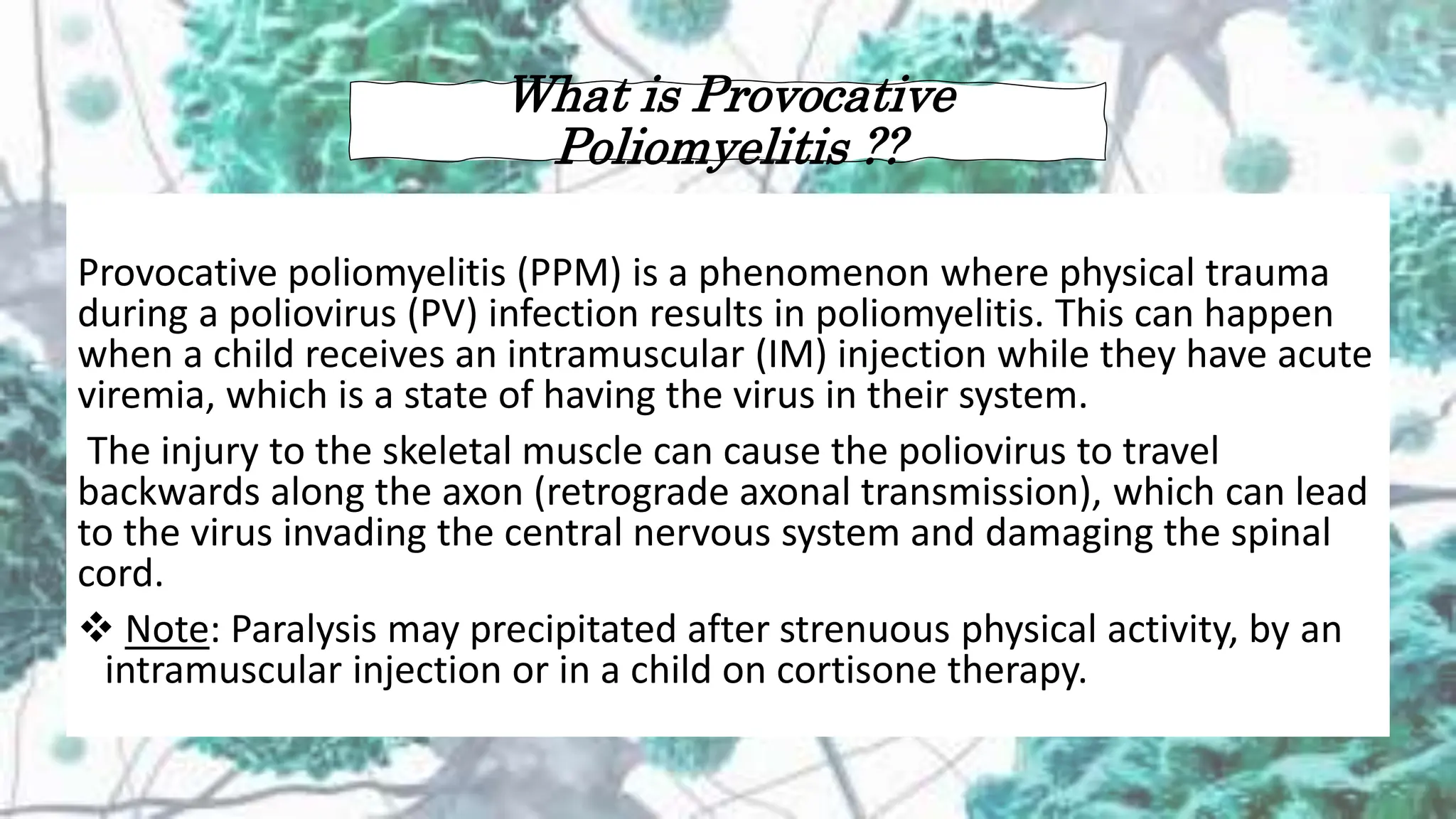 Poliomyelitis (Details with Physiotherapy management) | PPTX