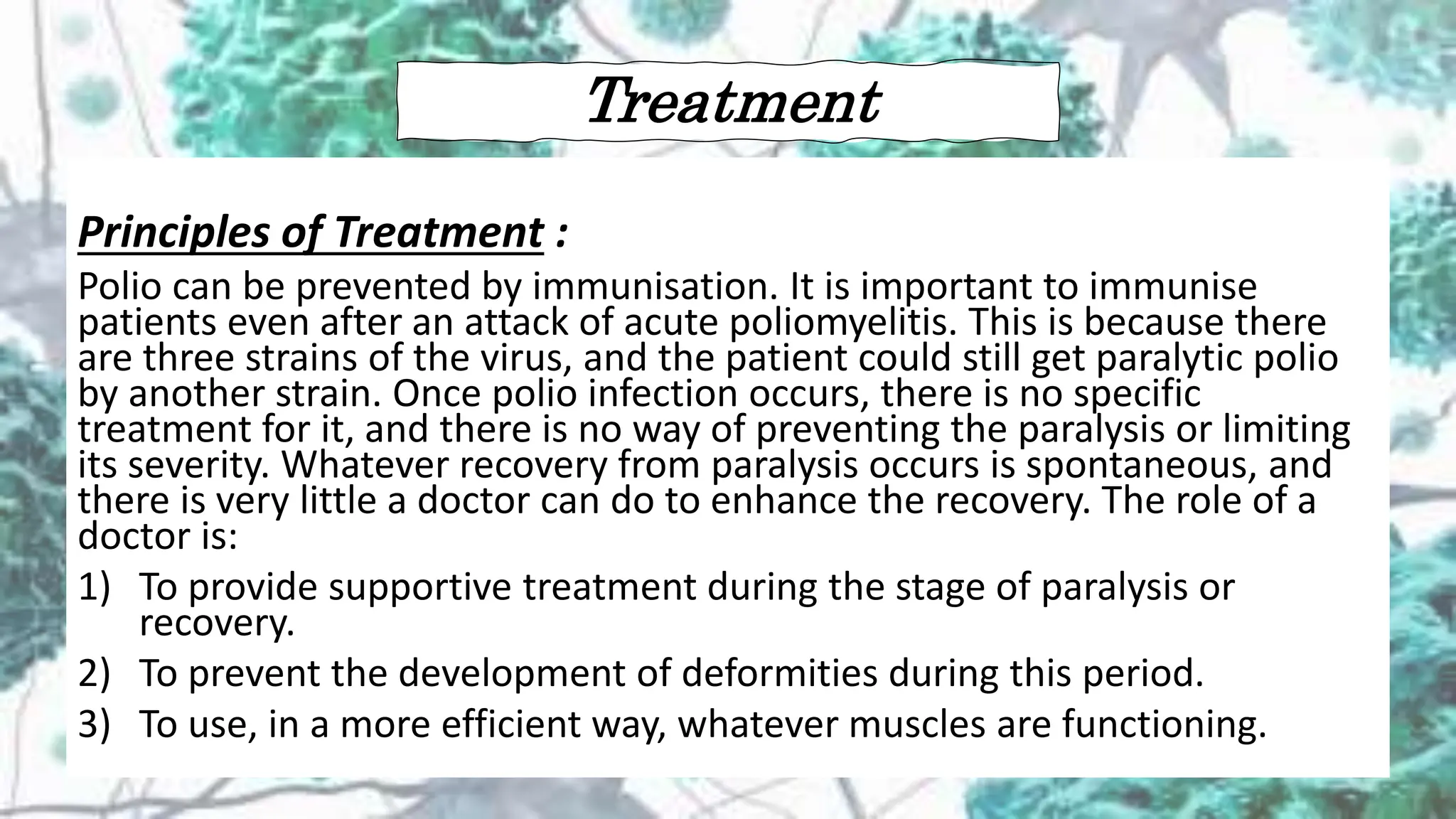 Poliomyelitis (Details with Physiotherapy management) | PPTX