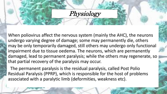 Poliomyelitis (Details with Physiotherapy management) | PPTX ...