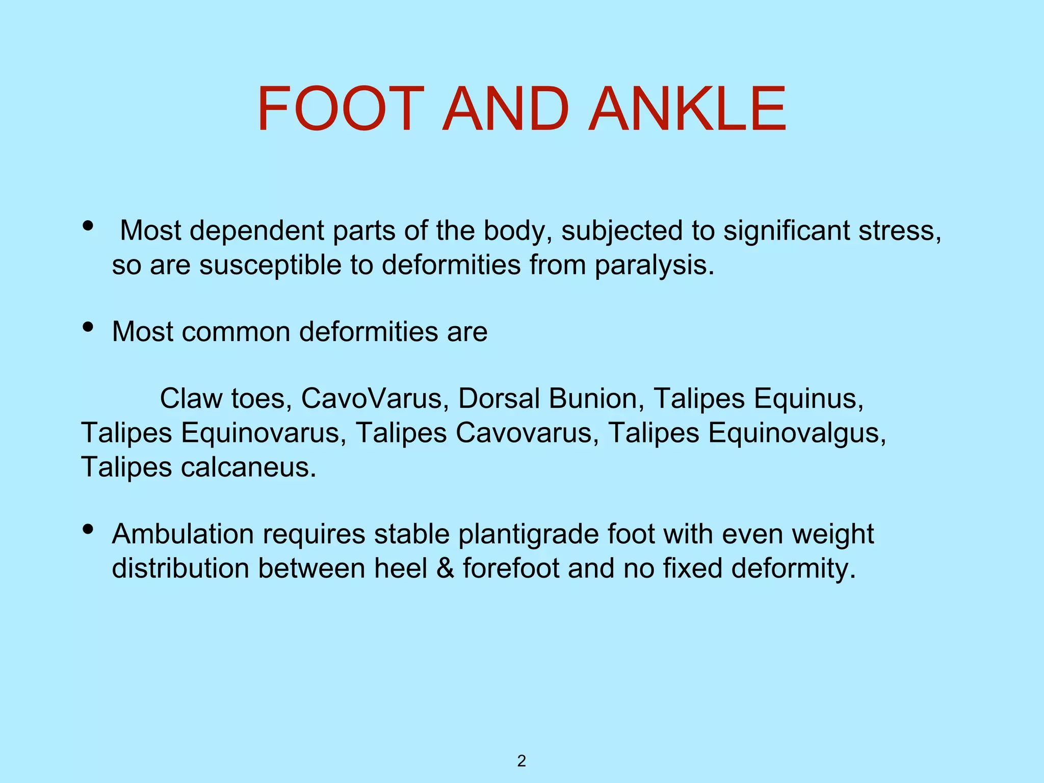 Poliomyelitis 3 ankle and foot | PPTX