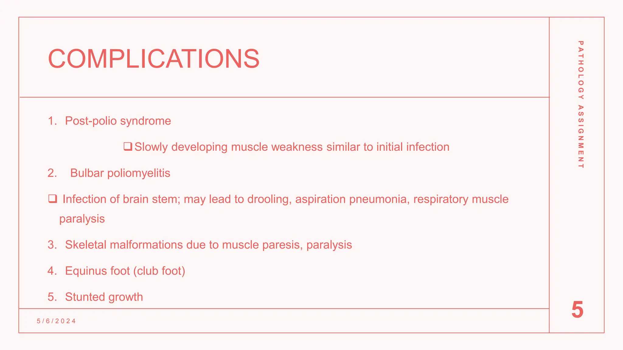 poliomyelitis pathology, causes, risk factors | PPT