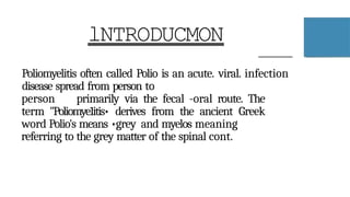 poliomyelitus slides presentation by ahmar | PPTX