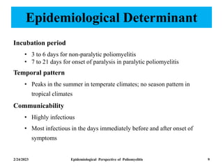 Epidemiological Perspective of Poliomylitis | PPTX