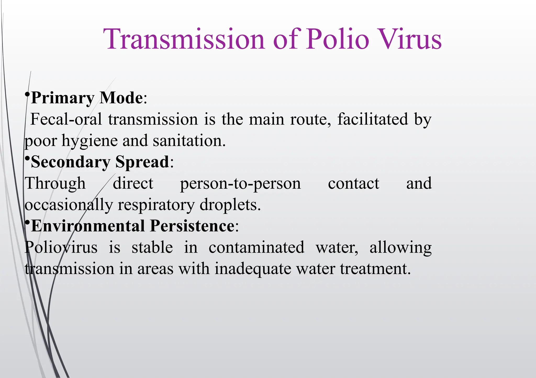 Polio presentation with Structure , Types and Treatment | PPTX