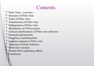 Polio presentation with Structure , Types and Treatment | PPTX
