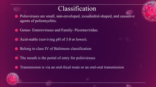 the presentation on polio virus life cycle and replication.pptx