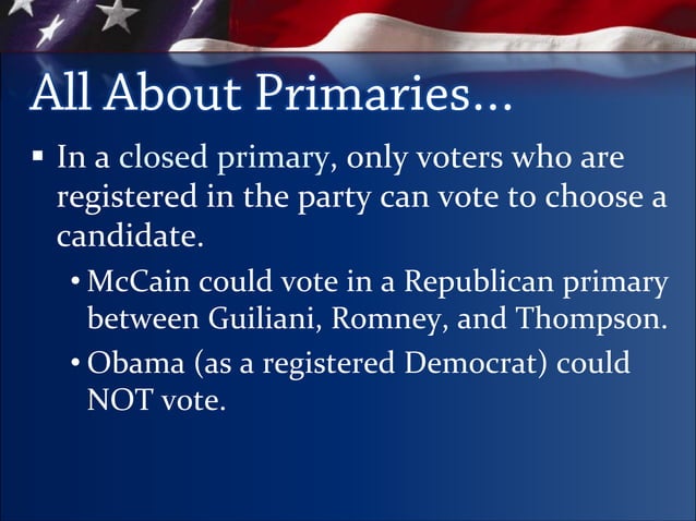 Primaries and Elections | PDF | Elections | Politics