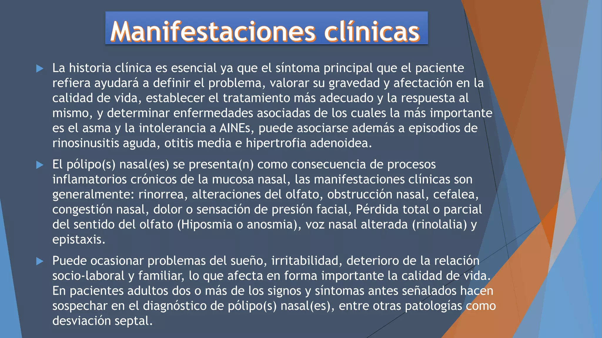 Polipo en fosa nasal izquierda caso clinico | PPTX