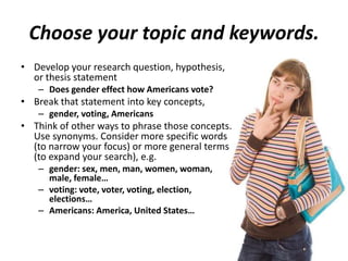 Library research for UCSD Political Scientists | PPT