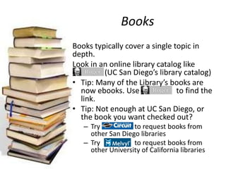 Library research for UCSD Political Scientists | PPT