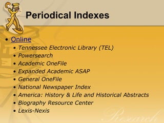 Political Science Beginning Research | PPT
