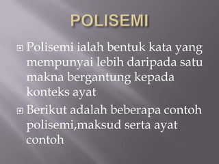 Polisemi | PPTX