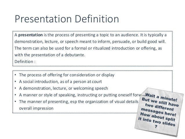 Presentation Slide Meaning Presentation Slide Meaning