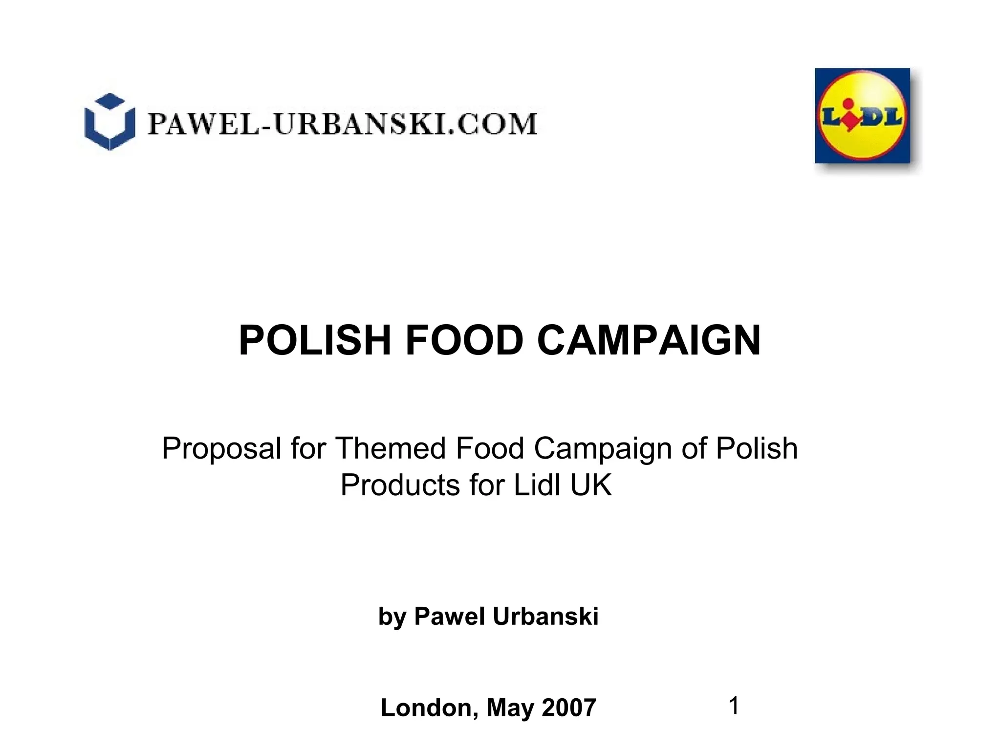 Polish Food Campaign for Lidl UK | PPT
