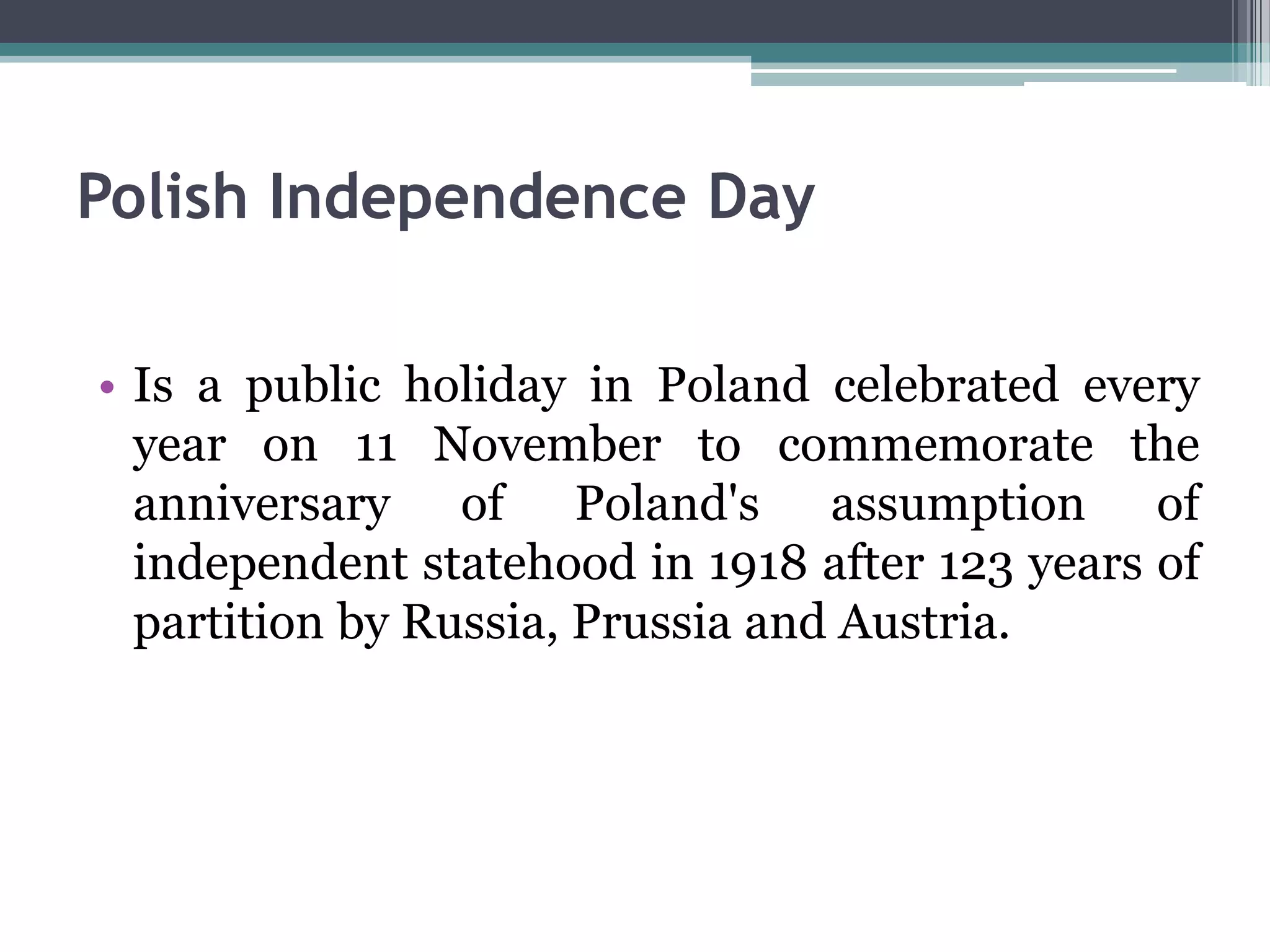 Polish independence day | PPTX