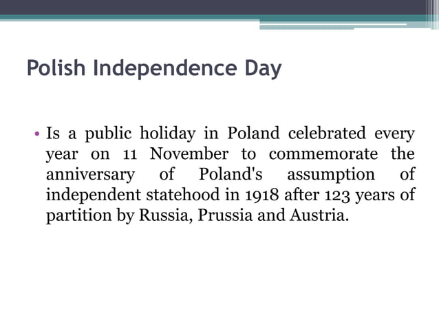 Polish independence day | PPT
