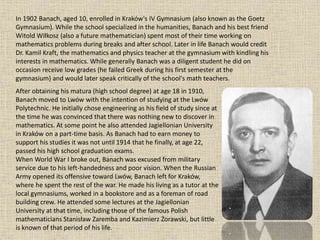 Polish Mathematicians by Kinga Gruca 2d | PPTX