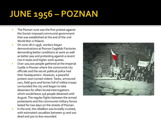 POLISH PROTESTS AGAINST THE COMMUNIST REGIME | PPT