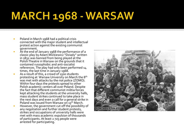 POLISH PROTESTS AGAINST THE COMMUNIST REGIME | PPT