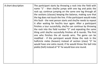 Polish traditional games | PPT | Free Download