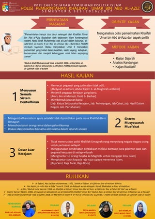 Polisi Pemerintahan 'Umar bin 'Abd al-'Aziz | PDF