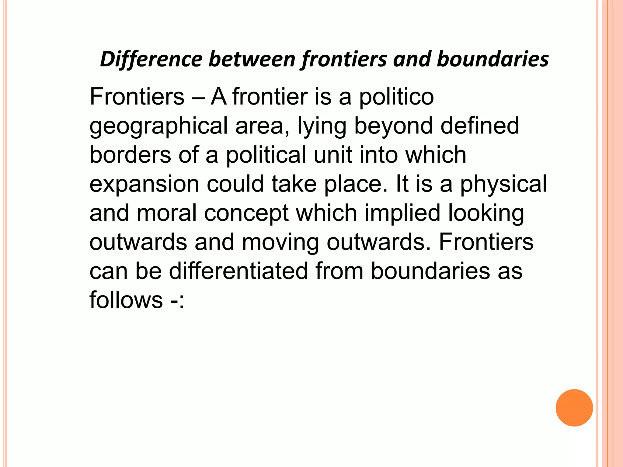 frontiers and boundaries | PPTX
