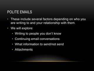 Polite email | PPT