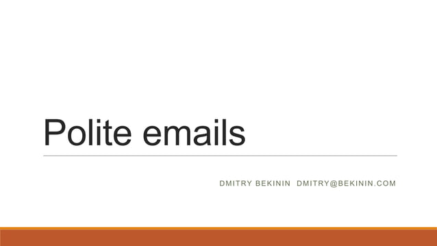 Polite emails | PPT