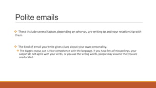 Polite emails | PPT