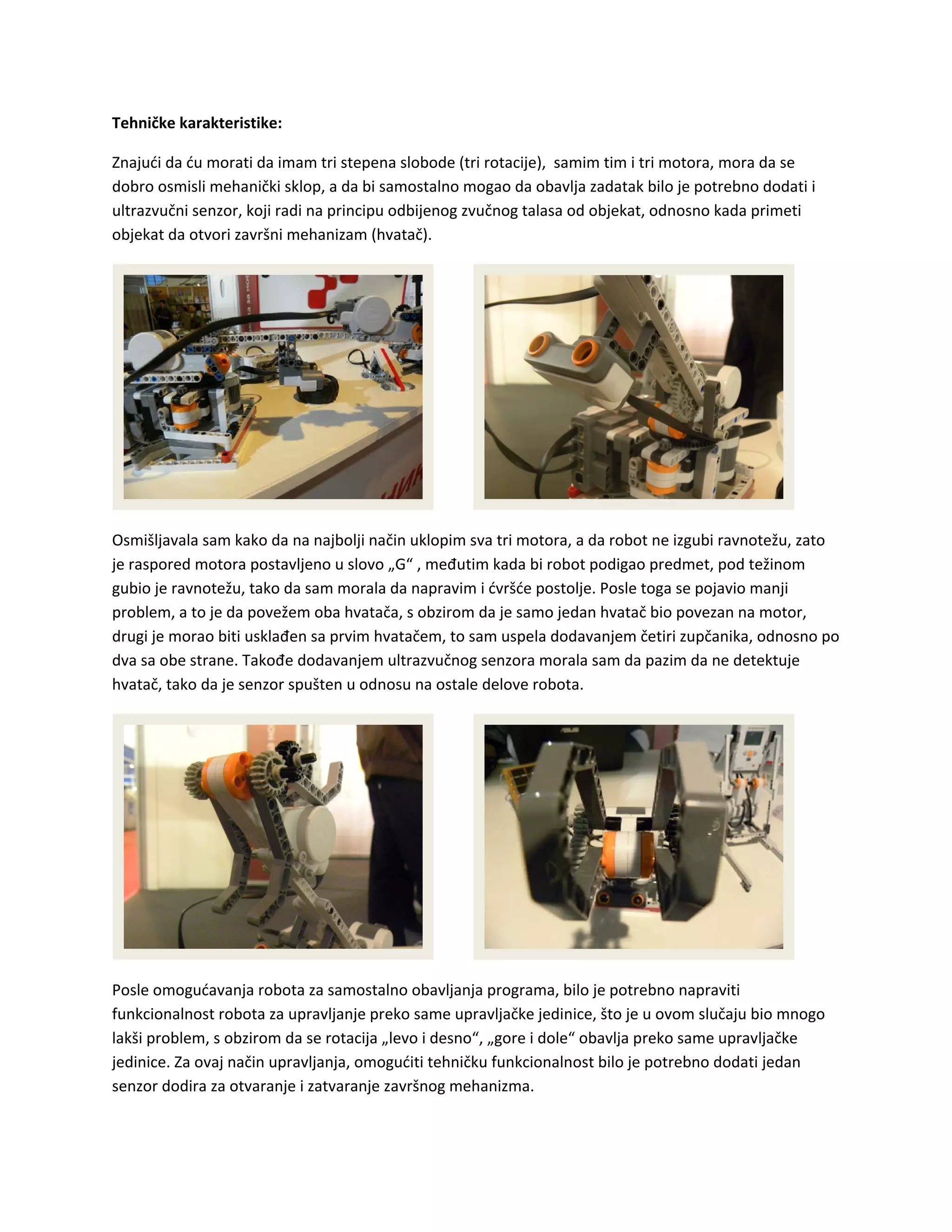Robotska ruka - Lego robotika (dokumentacija) | PDF