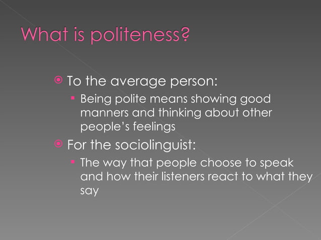 Politeness | PPT