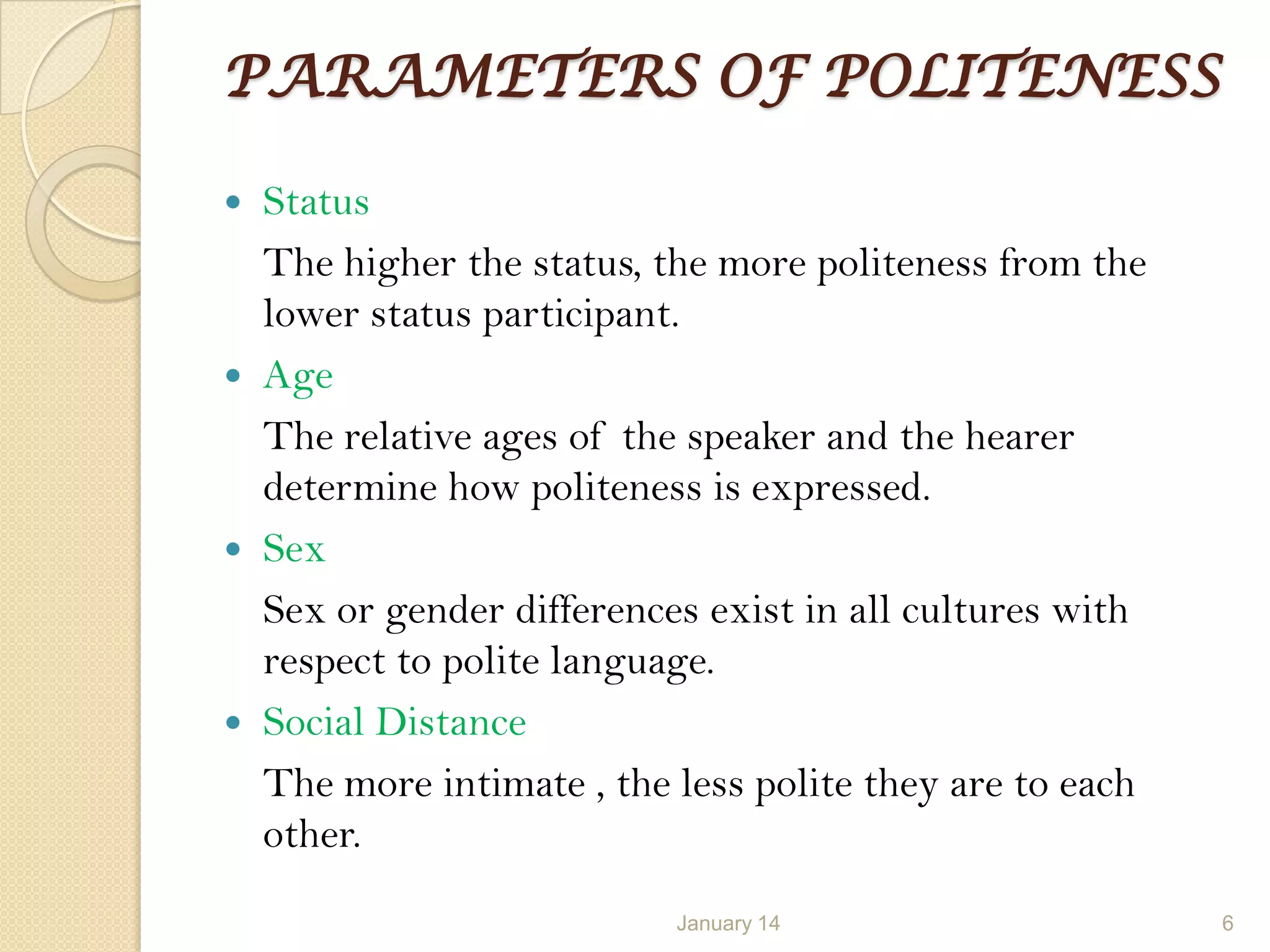 POLITENESS | PPTX