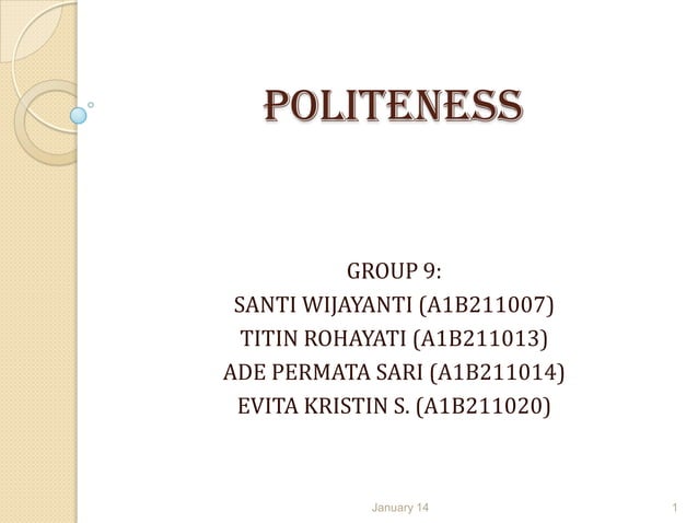 POLITENESS | PPTX