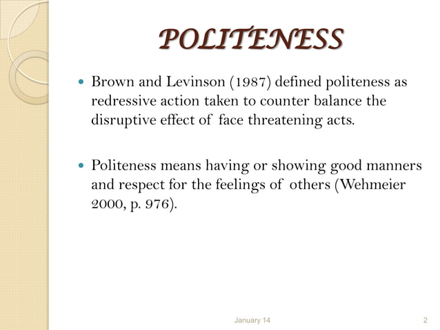 POLITENESS | PPTX