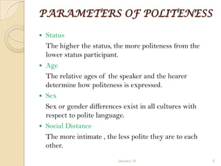 POLITENESS | PPTX