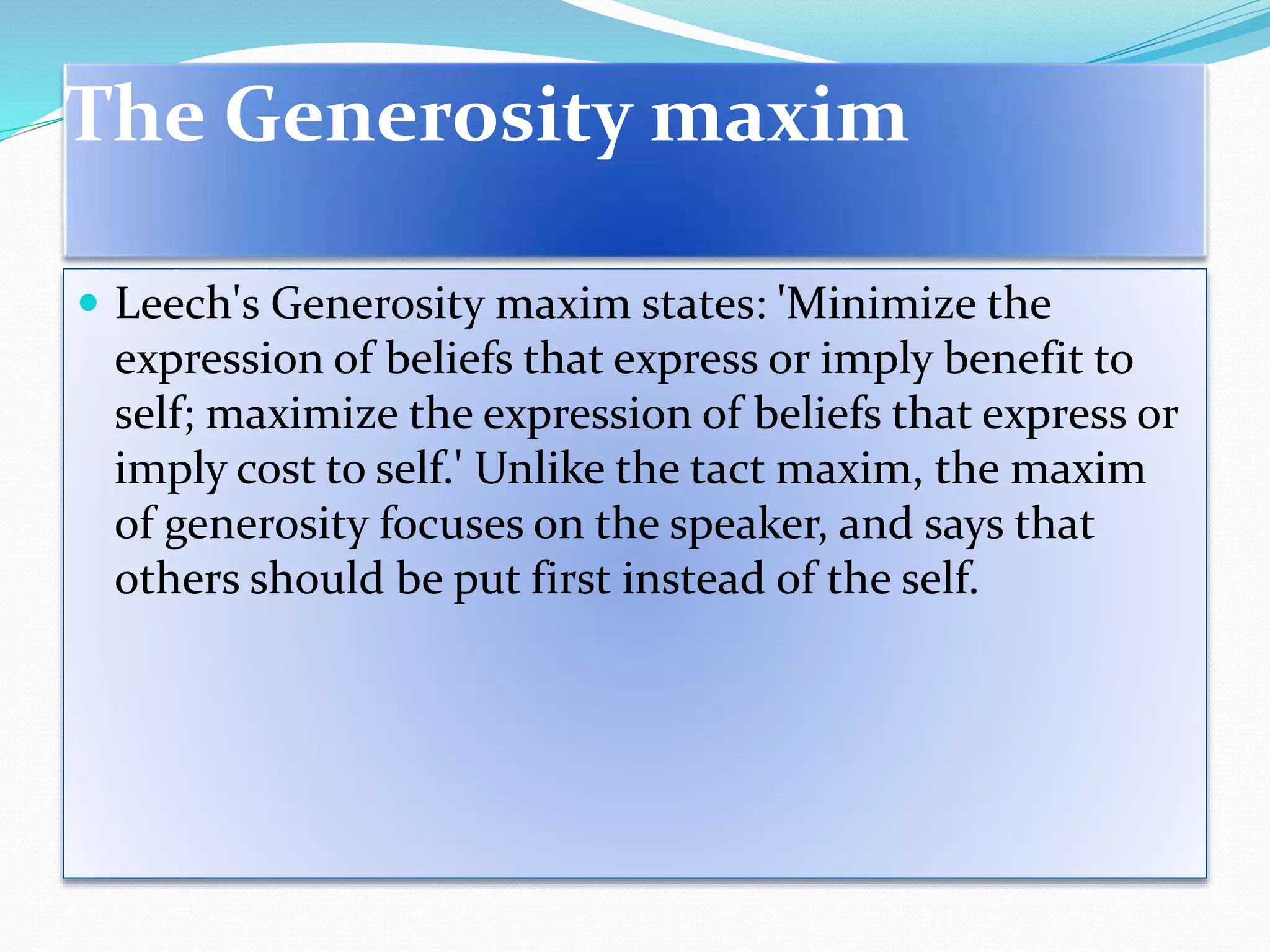 Politeness maxims | PPTX