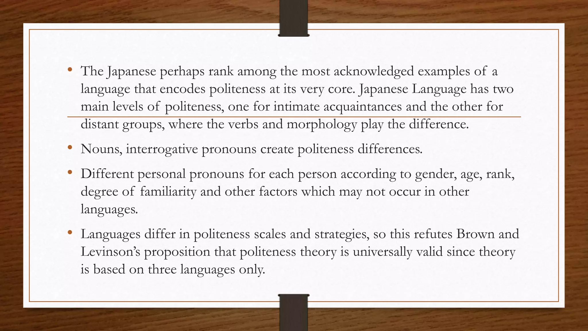 Politeness (Pragmatics) | PPTX