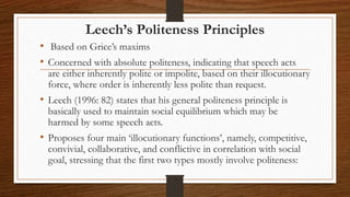 Politeness (Pragmatics) | PPTX