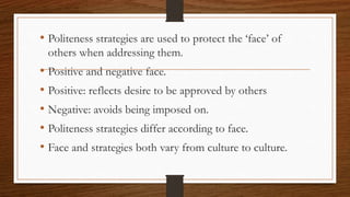 Politeness (Pragmatics) | PPTX