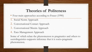 Politeness (Pragmatics) | PPTX
