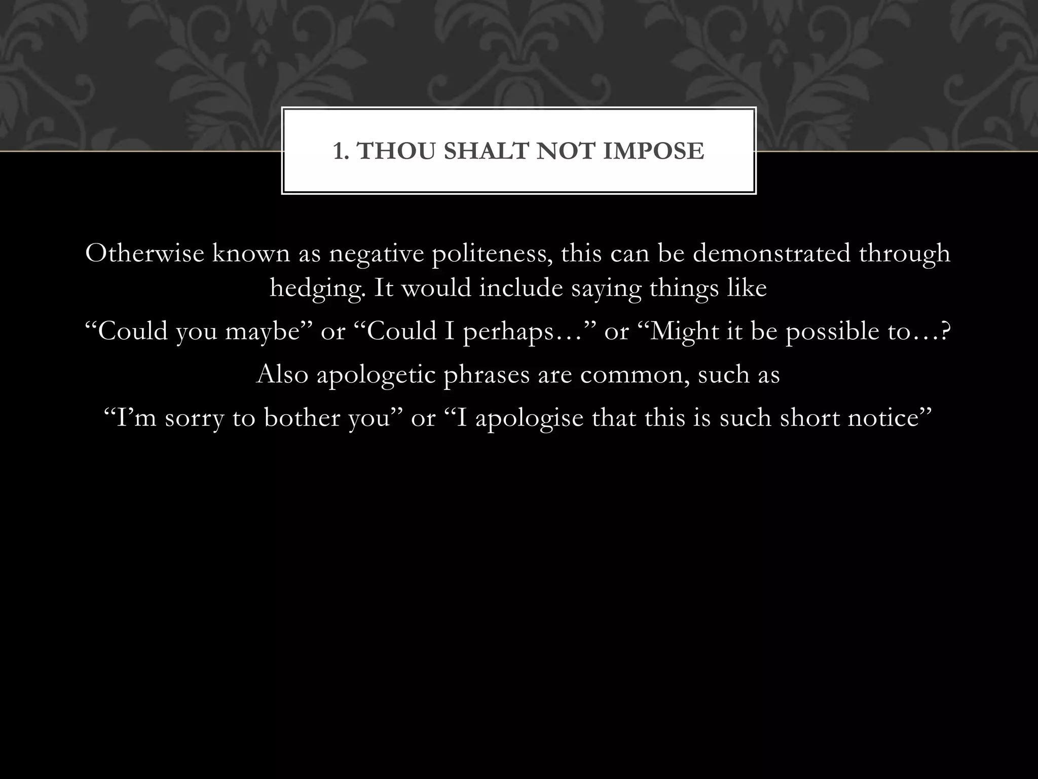 The Politeness Principle by Lakoff - AS English Language | PPTX