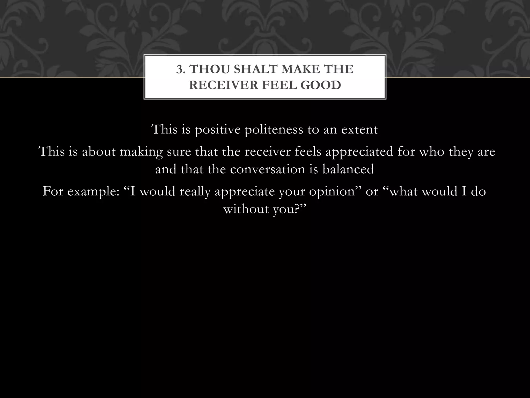 The Politeness Principle by Lakoff - AS English Language | PPTX